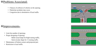 Medians kerbs and median gaps | PPTX