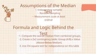 median test.pptx presentation........... | PPTX