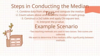 median test.pptx presentation........... | PPTX