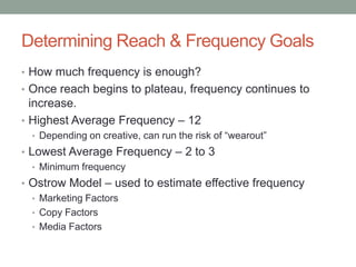 Media objectives and strategies 1.30.13