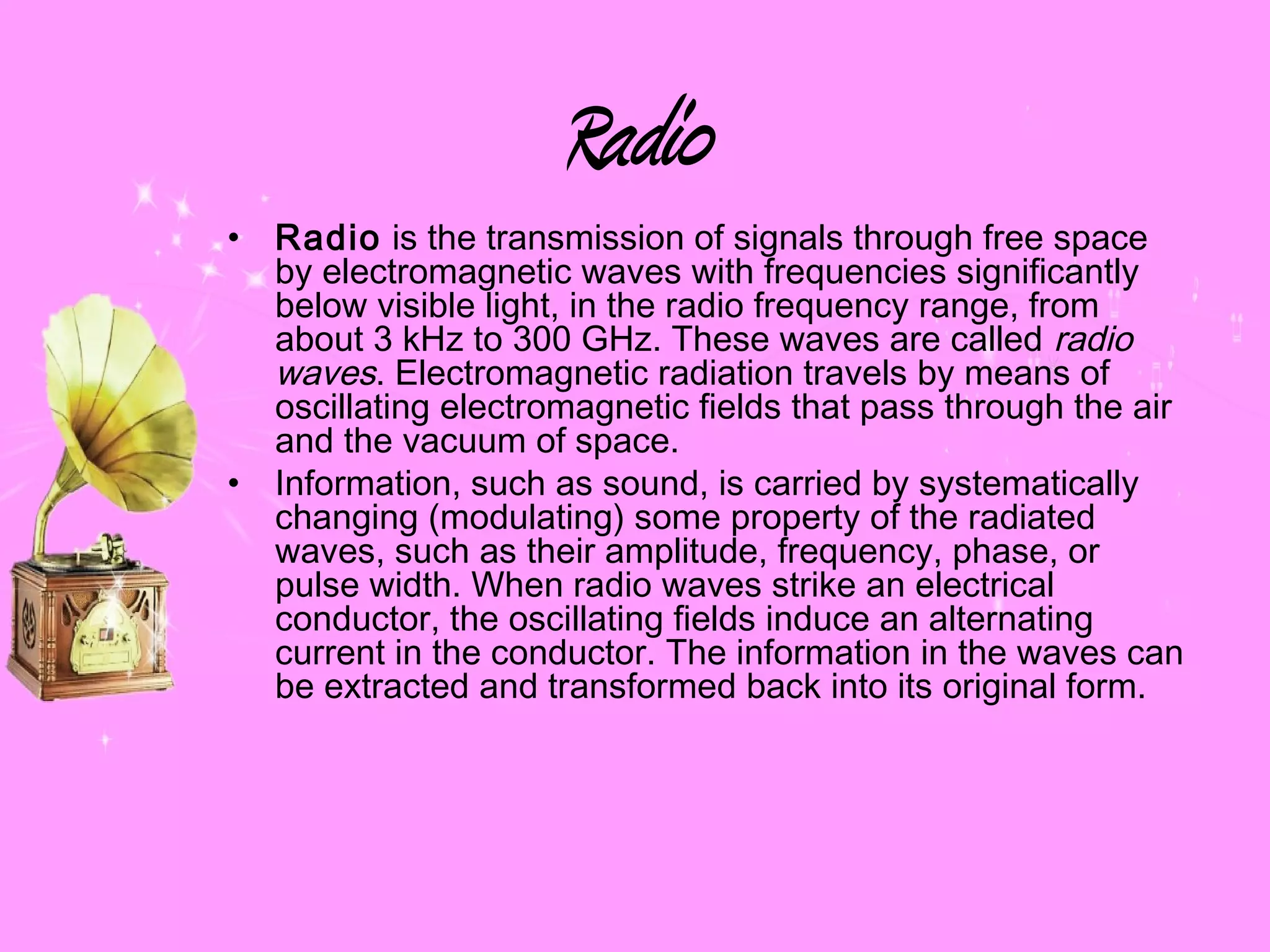 Media of communication -radio and sound recording | PPT