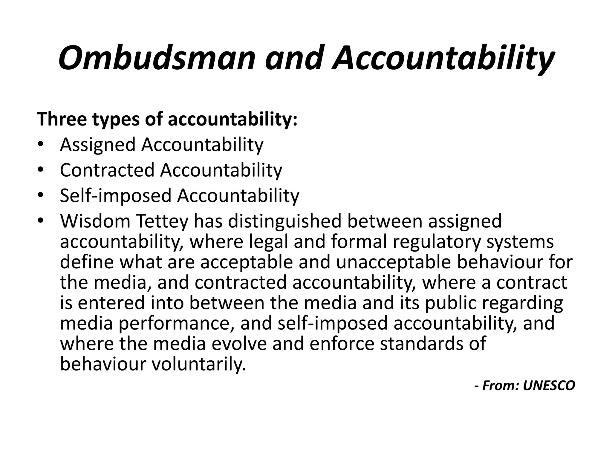 Organizational Ombudsman Practices in Media Houses | PPTX