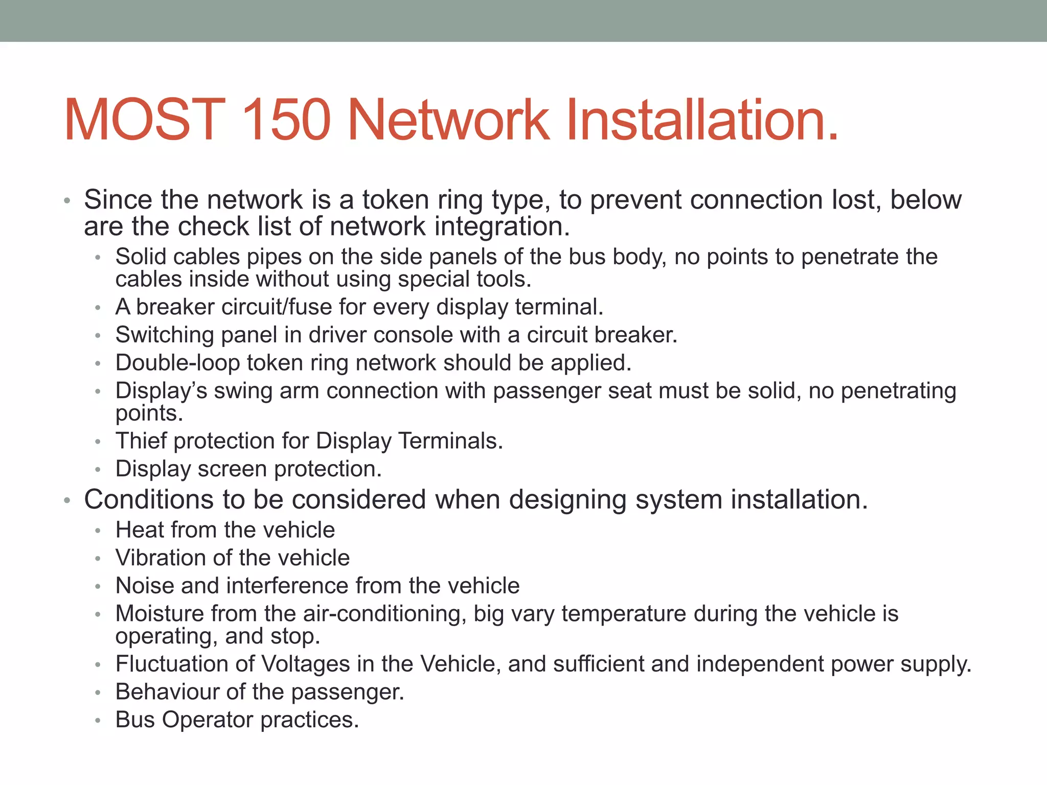Media on demand and infotainment system on buses | PPT