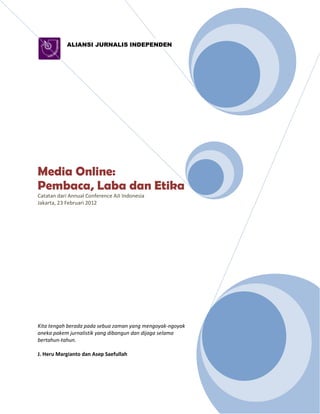 Media online pembaca laba dan etika (final report) | PDF