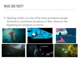 Media opening credits | PDF | Video Production | Content Production