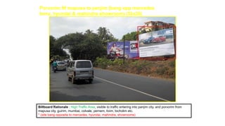 Outdoor Adverting Options in Goa-Hoarding Advertising in Goa | PPT