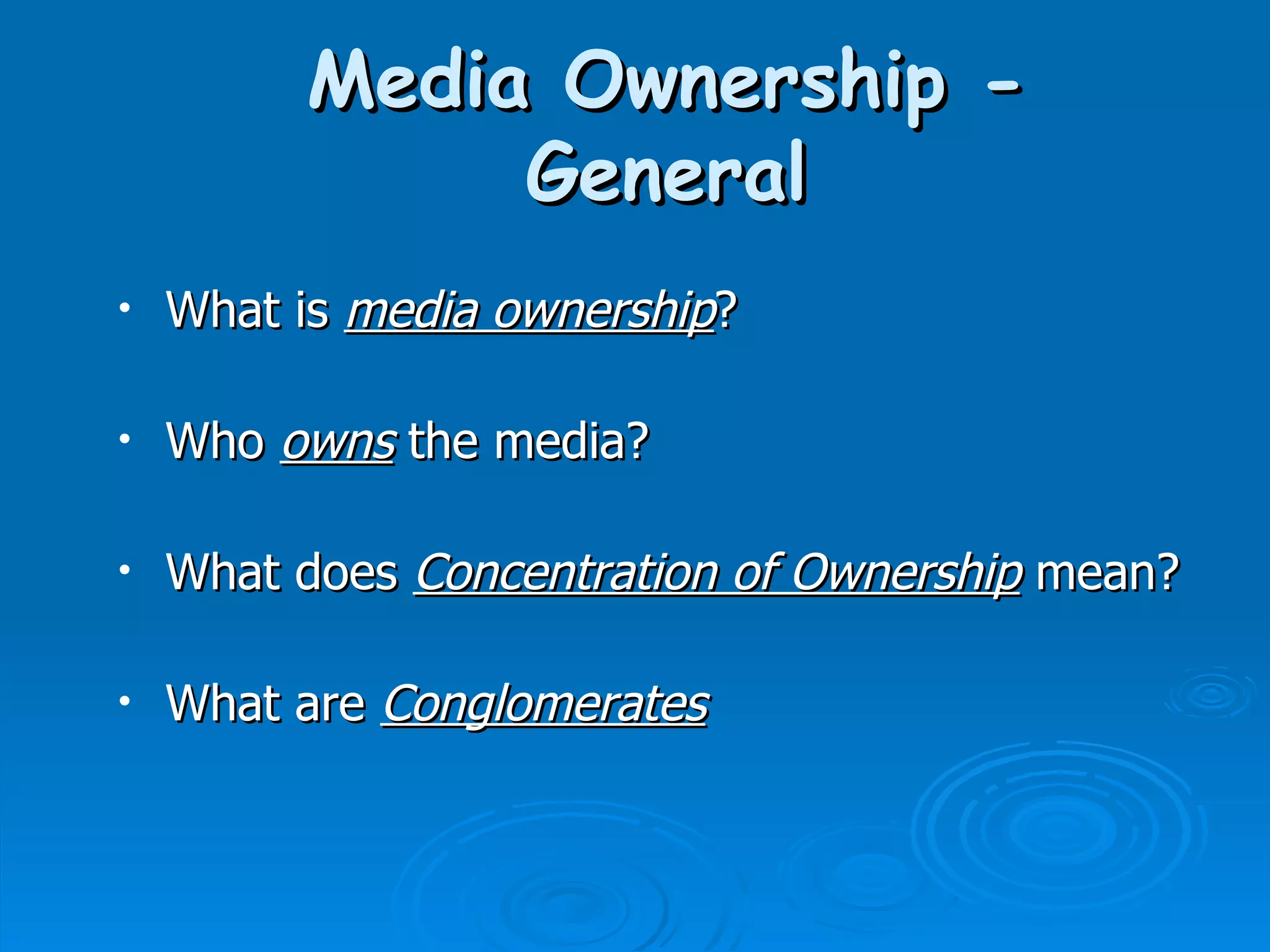 Media ownership | PPT