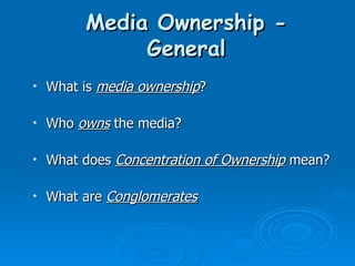 Media ownership | PPT