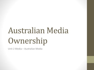 Media ownership | PPT