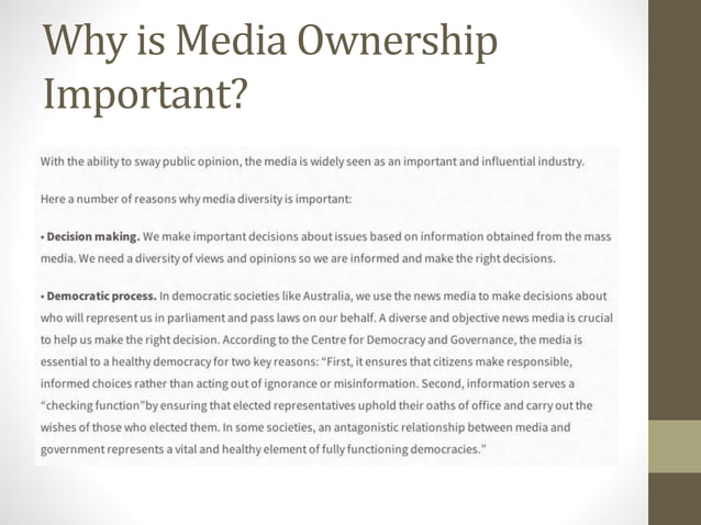 Media ownership | PPT