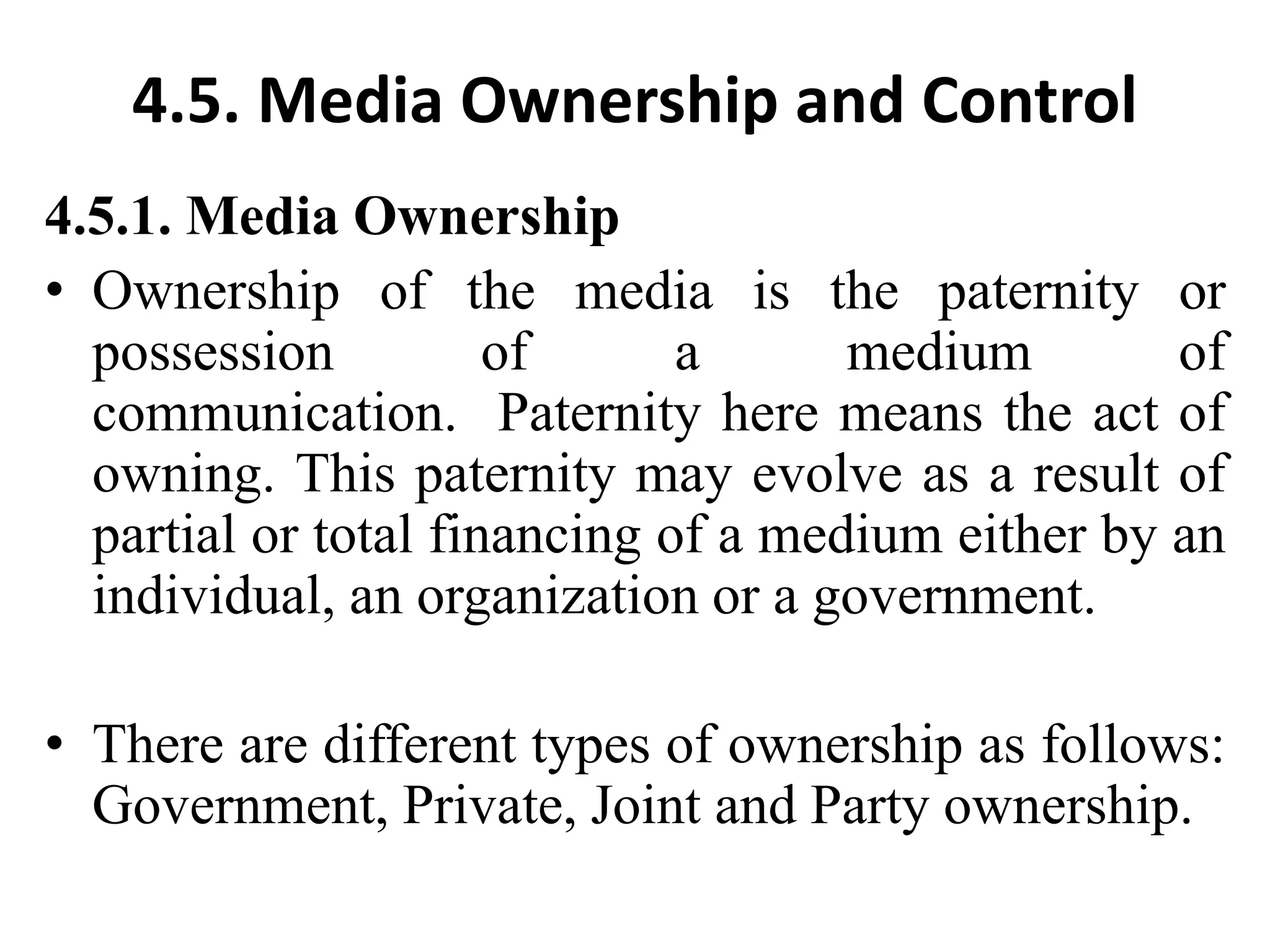 Media Ownership and Control a teaching material | PPTX
