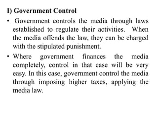 Media Ownership and Control a teaching material | PPTX