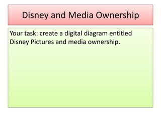Media ownership and vertical integration disney pictures | PPTX