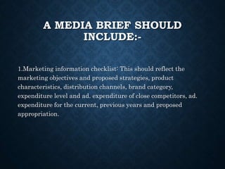 Media P&B INTRODUCTION TO MEDIA PLANNING AND SELECTION | PPT