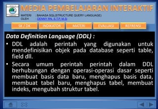 Media pembelajaran basis data 3.6 | PPT