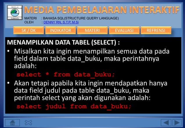 Media pembelajaran basis data 3.6 | PPSX