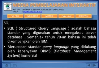 Media pembelajaran basis data 3.6 | PPT