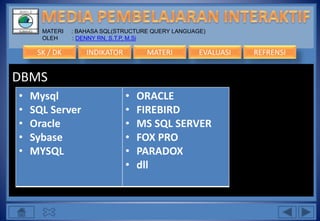 Media pembelajaran basis data 3.6 | PPT