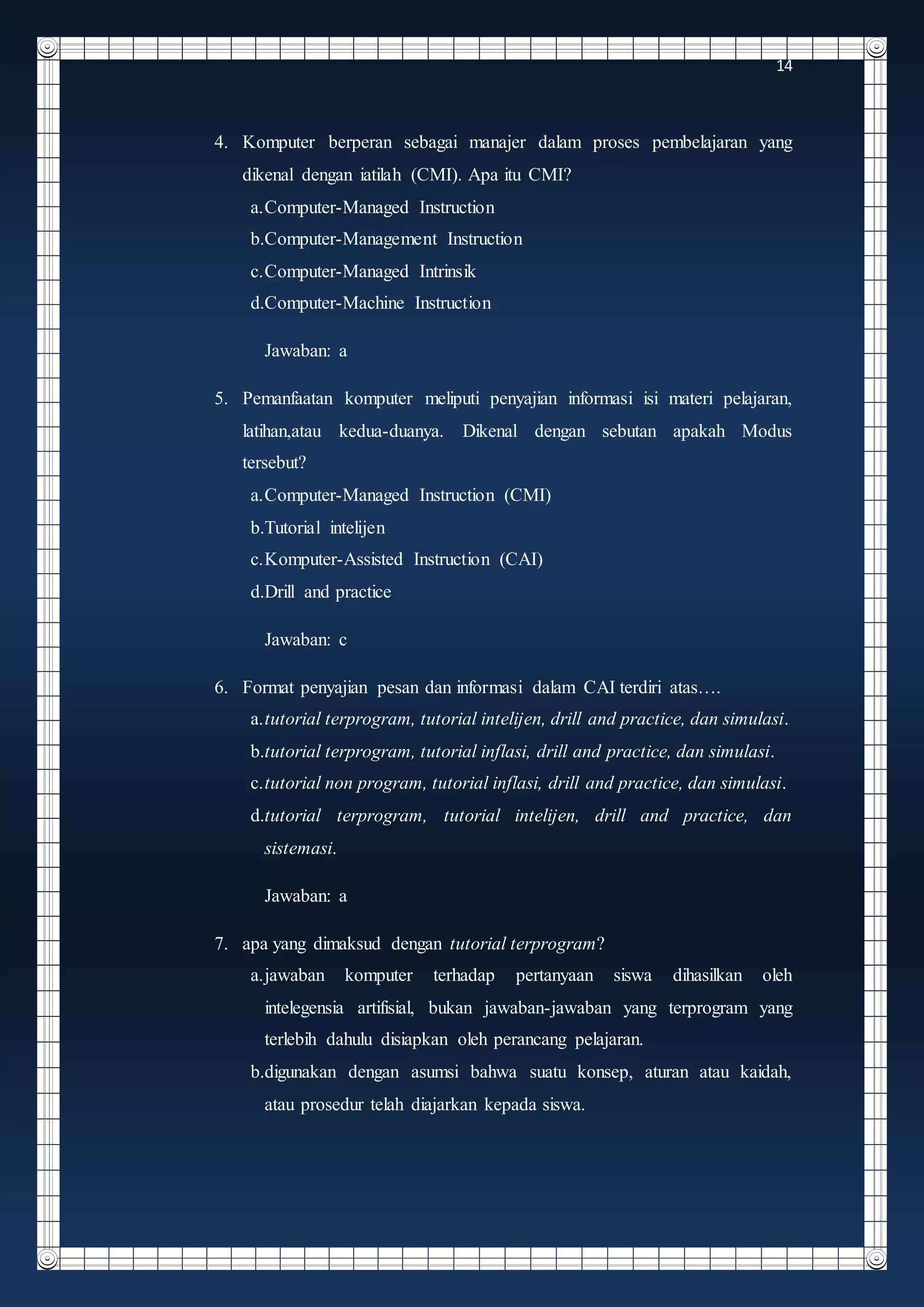 makalah media pembelajaran berbasis komputer | DOCX