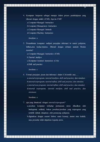 makalah media pembelajaran berbasis komputer | DOCX