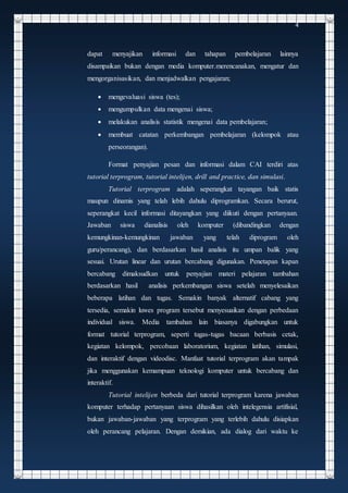 makalah media pembelajaran berbasis komputer | DOCX