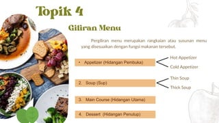 Media Pembelajaran & Evaluasi Tata Hidang (Menu) | PPTX