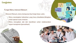 Media Pembelajaran & Evaluasi Tata Hidang (Menu) | PPTX