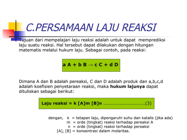 Media pembelajaran laju reaksi | PPT