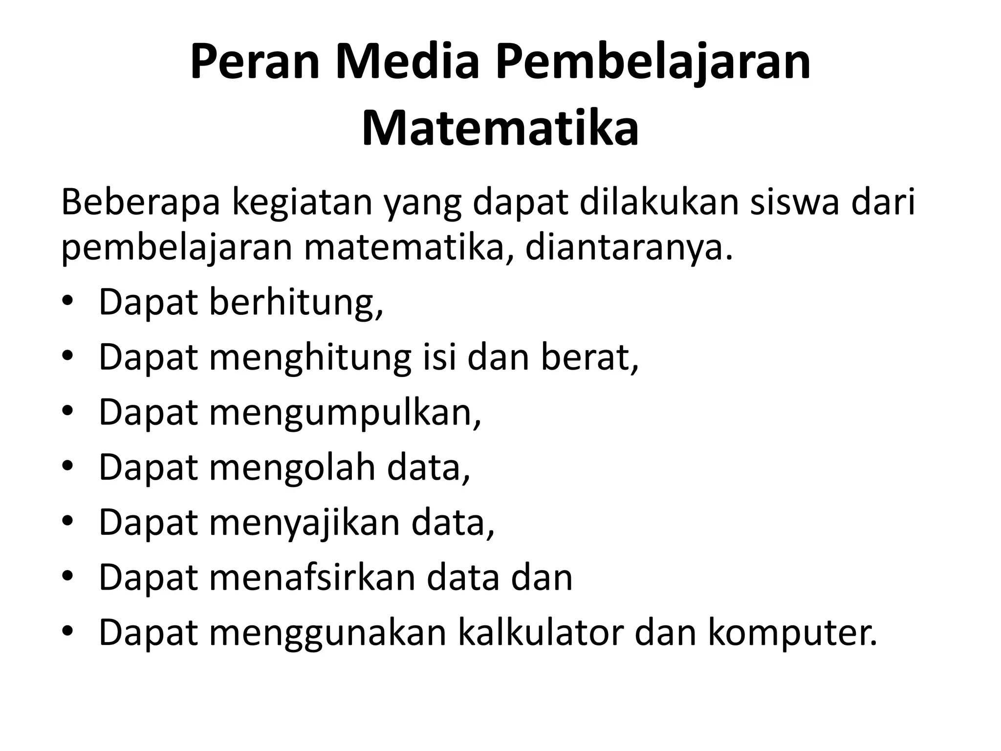 Media pembelajaran matematika berbasis ict | PPTX