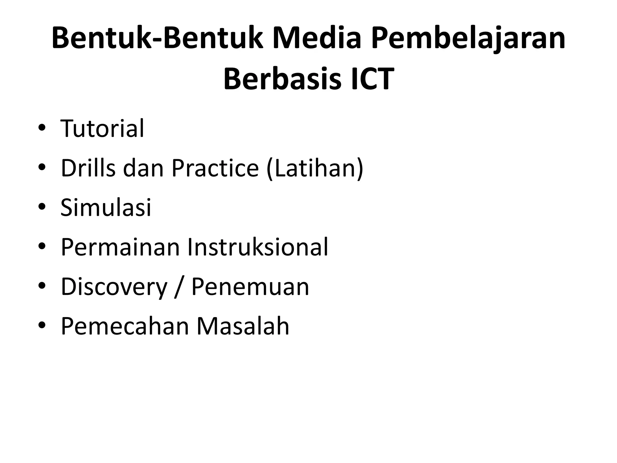 Media pembelajaran matematika berbasis ict | PPTX