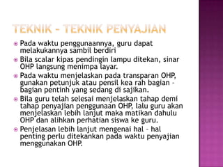 Media pembelajaran menggunakan ohp | PPTX