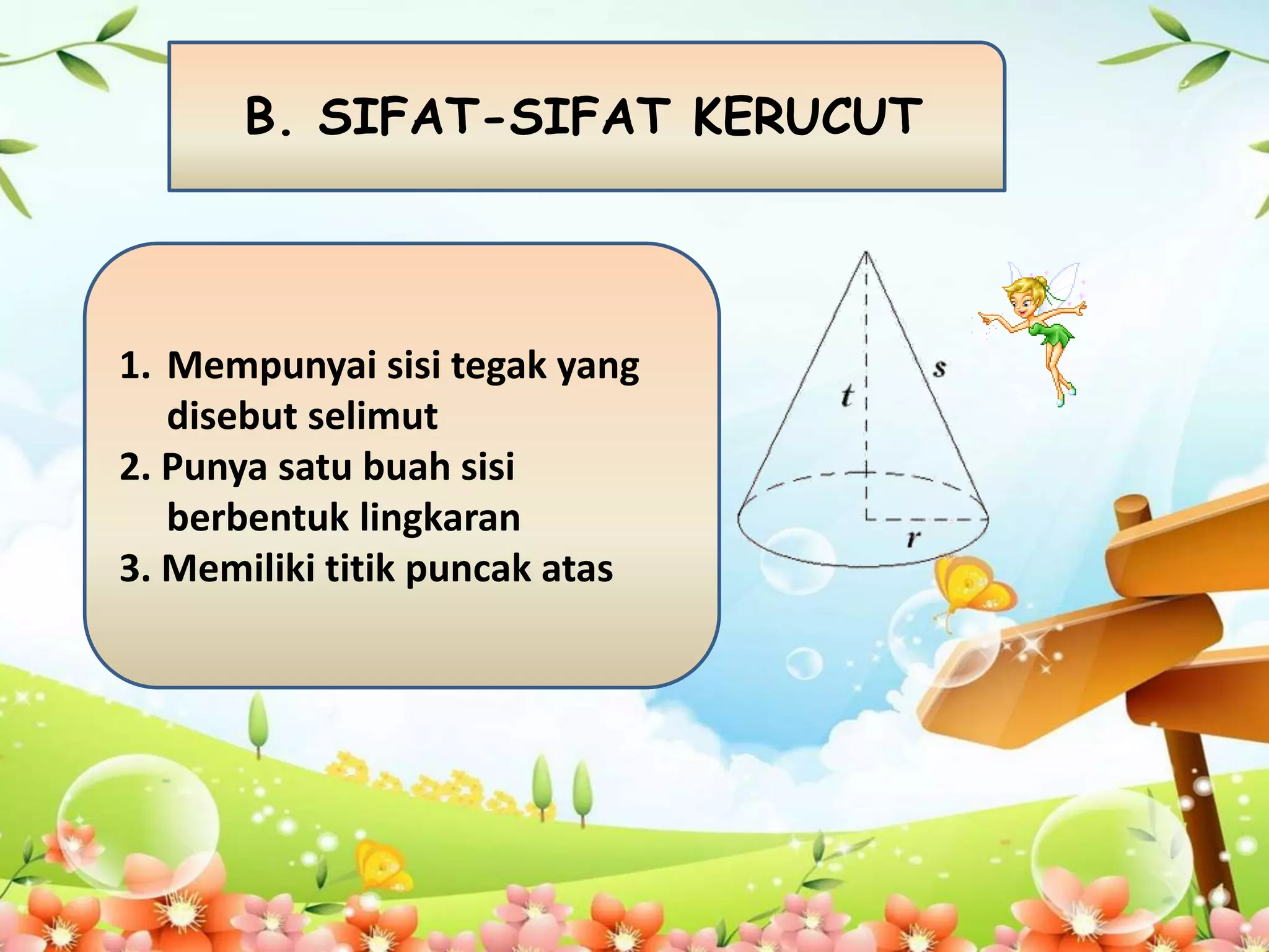 Media pembelajaran tik Bangun Ruag Kerucut | PPTX