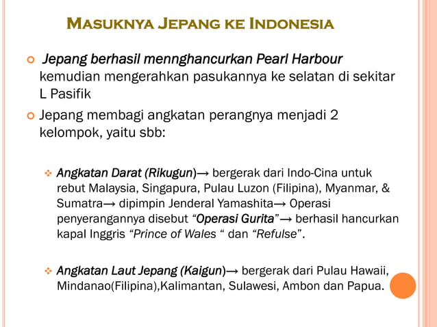 Pendudukan Jepang di Indonesia | PPTX
