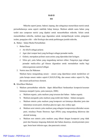 Media pertumbuhan mikroba | PDF