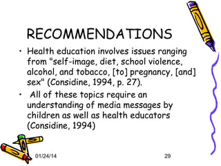 The role of media in public health promotion | PPT