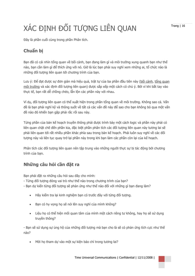 XAY DUNG KE HOACH TRUYEN THONG | PDF