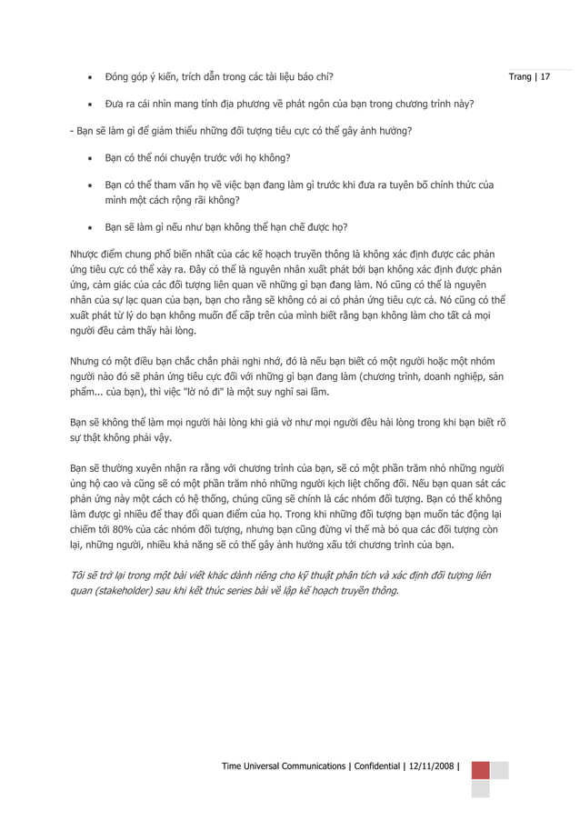 XAY DUNG KE HOACH TRUYEN THONG | PDF