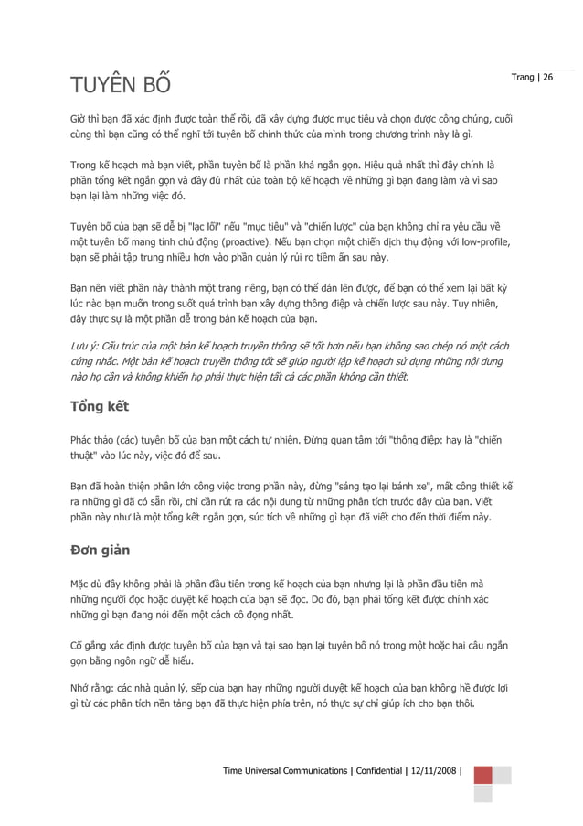 XAY DUNG KE HOACH TRUYEN THONG | PDF