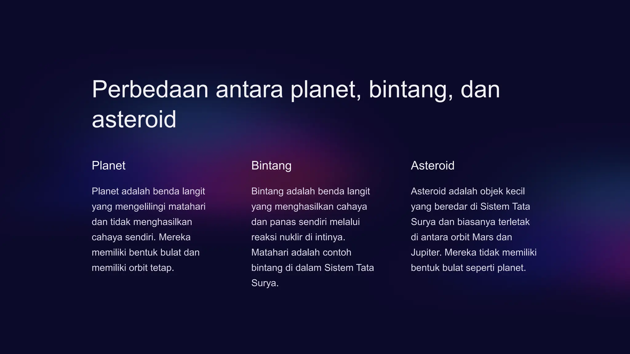 Power Point tentang Sistem Tata Surya dan Planet | PPTX