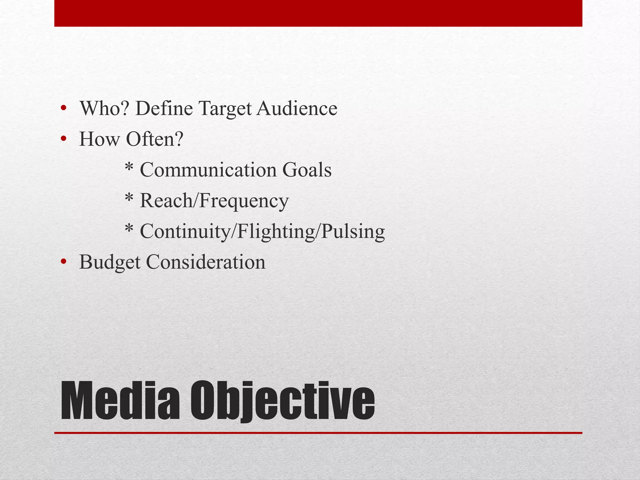 Media planning | PPTX