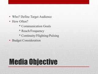 Media planning | PPTX