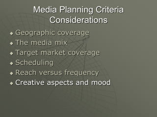Media Planning with Marketing Mix Consideration | PPT