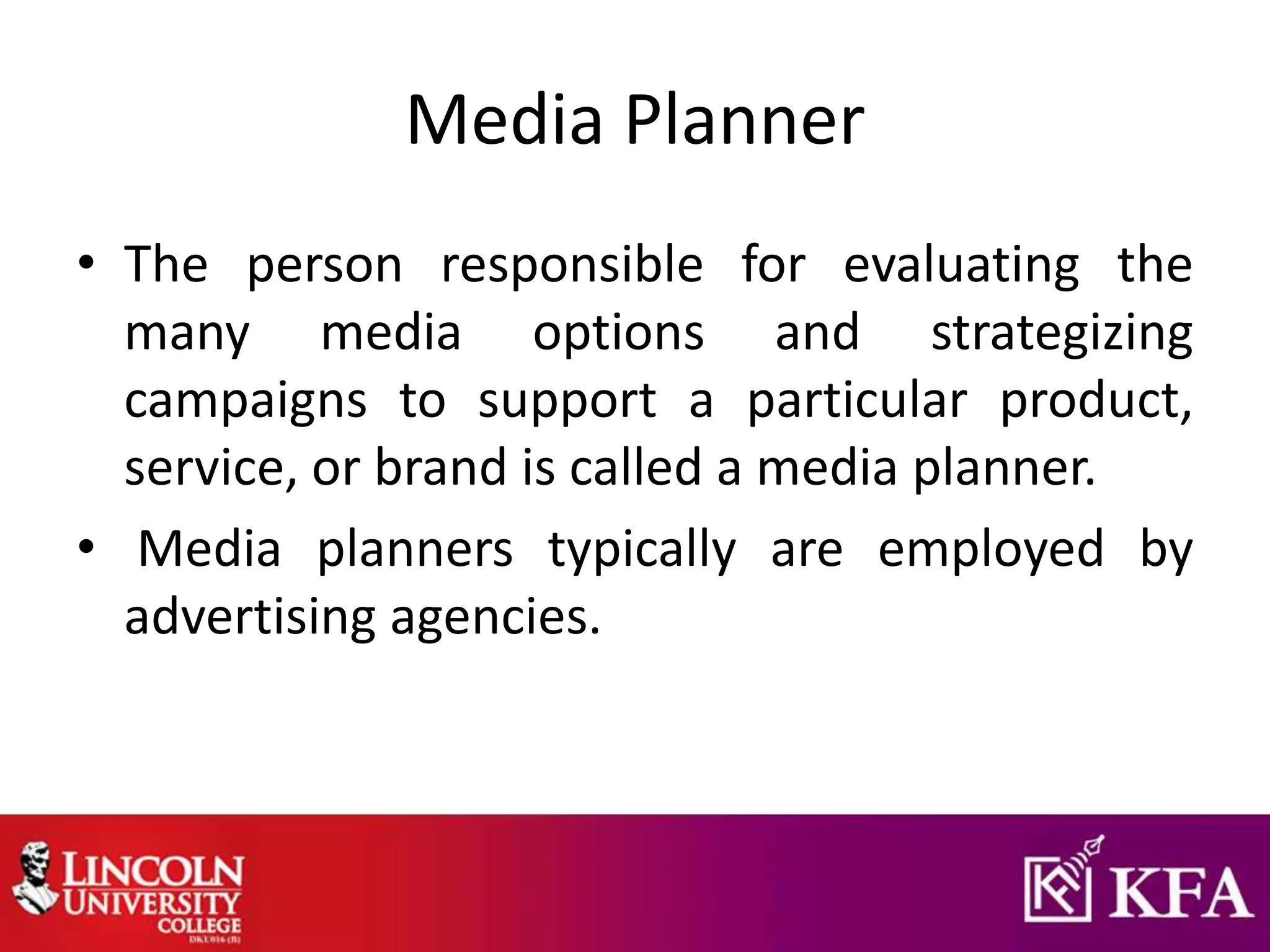 Media planning and Stretegy | PPTX