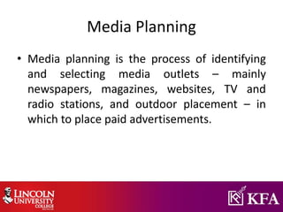 Media planning and Stretegy | PPTX