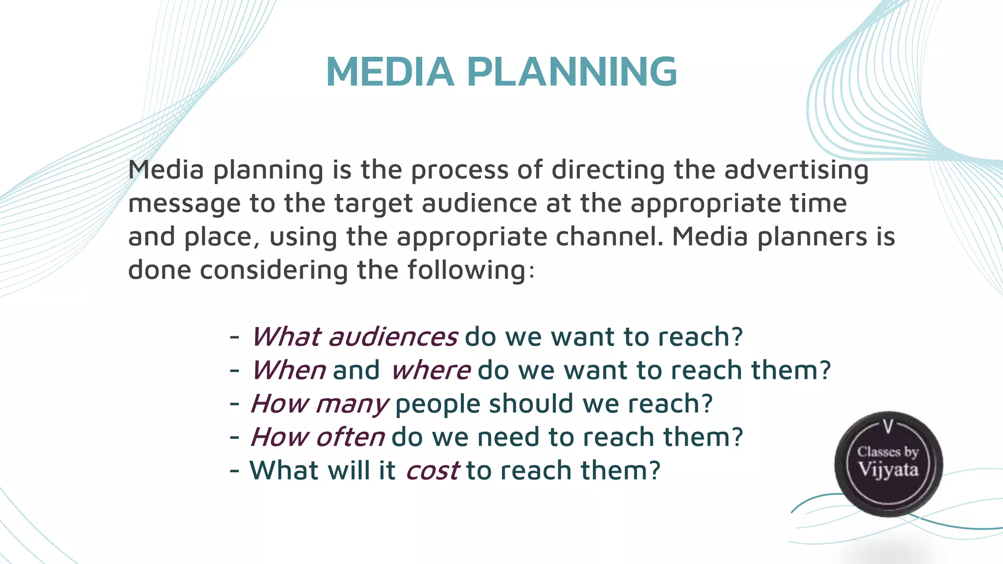 Media planning in advertising | PPTX