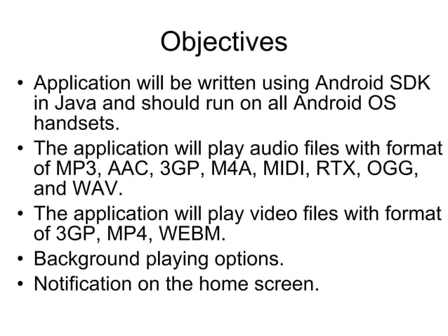 Android Media player | PPT