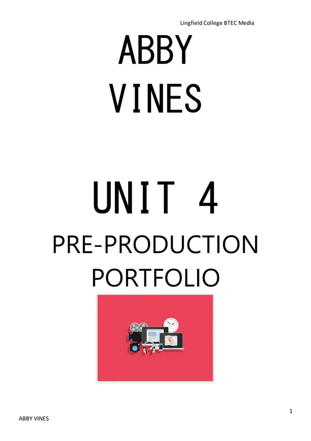 Pre-Production Portfolio Report | DOCX | Video Production | Content ...