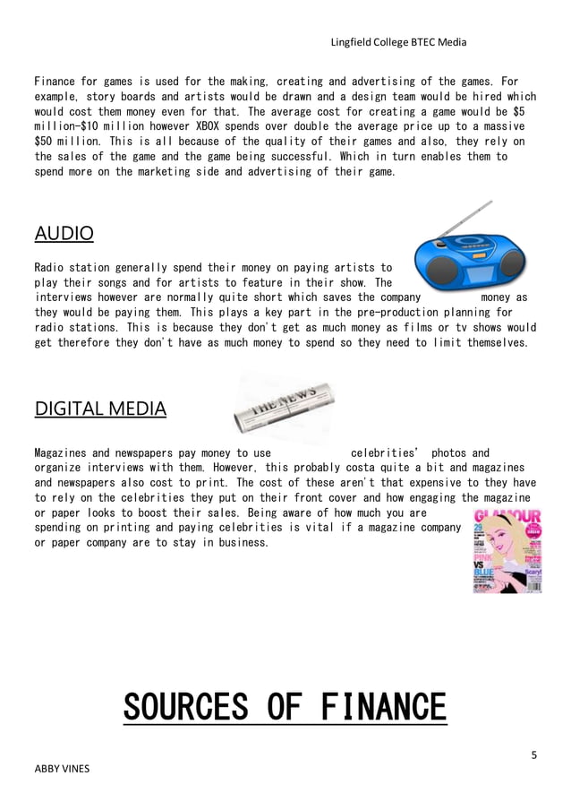 Pre-Production Portfolio Report | DOCX | Video Production | Content ...