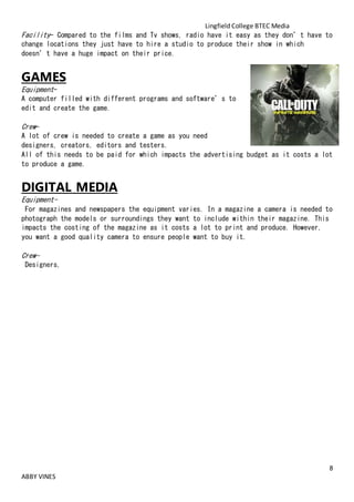 Pre-Production Portfolio Report | PDF