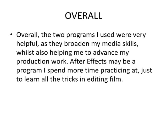 Media post production | PPT